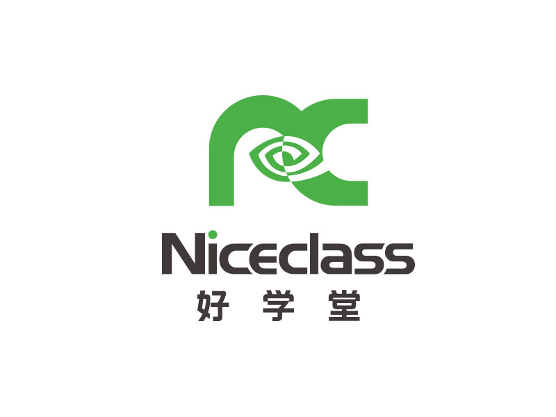 英文名字是“Niceclass ”，中文名字是“好学堂”LOGO设计 - LOGO123